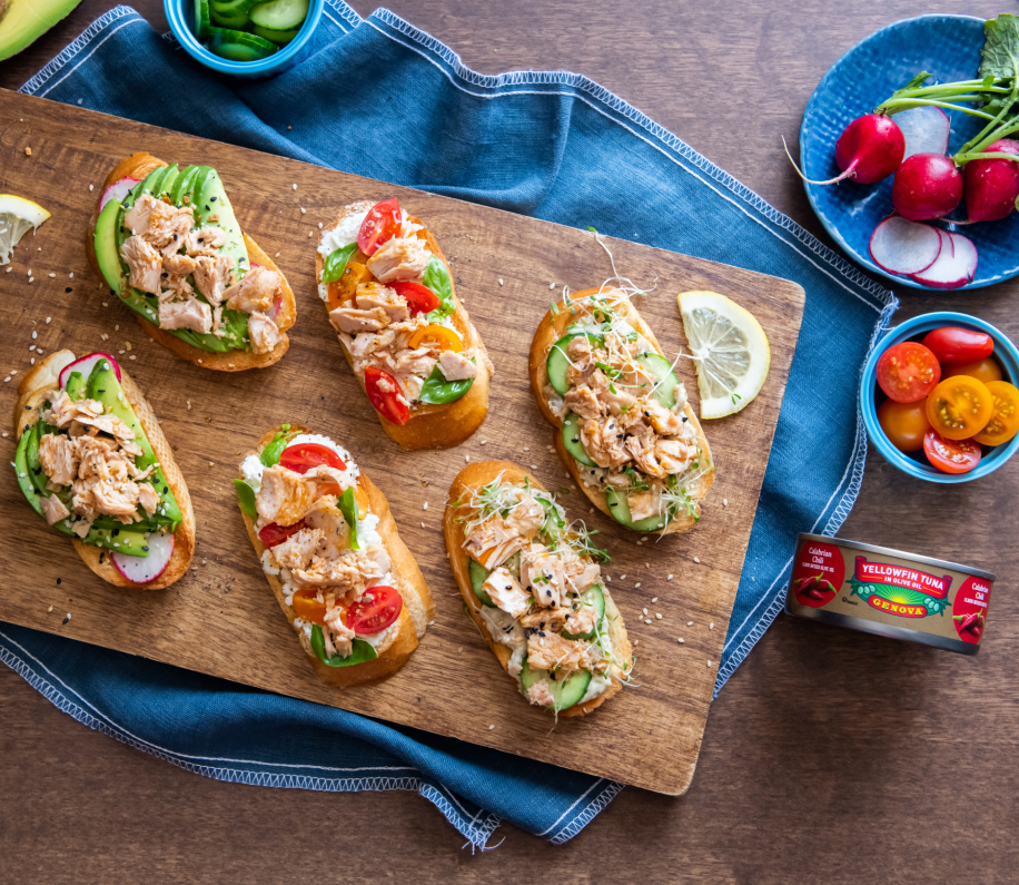 Calabrian Chili Tuna Crostini | Genova Seafood