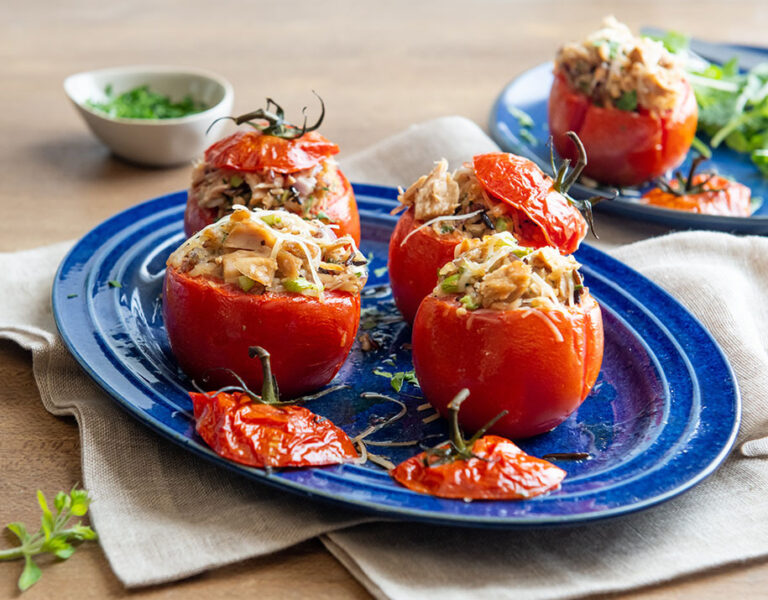 Garlic & Tuscan Herb Tuna Stuffed Roast Tomatoes | Genova Seafood