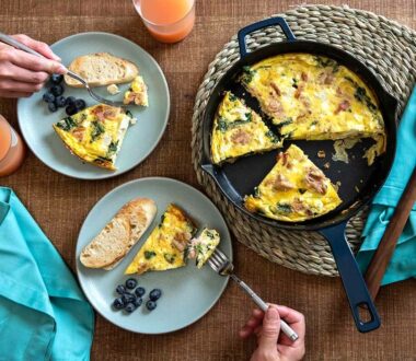 Tuna Frittata With Crispy Pancetta, Feta, And Spinach | Genova Seafood