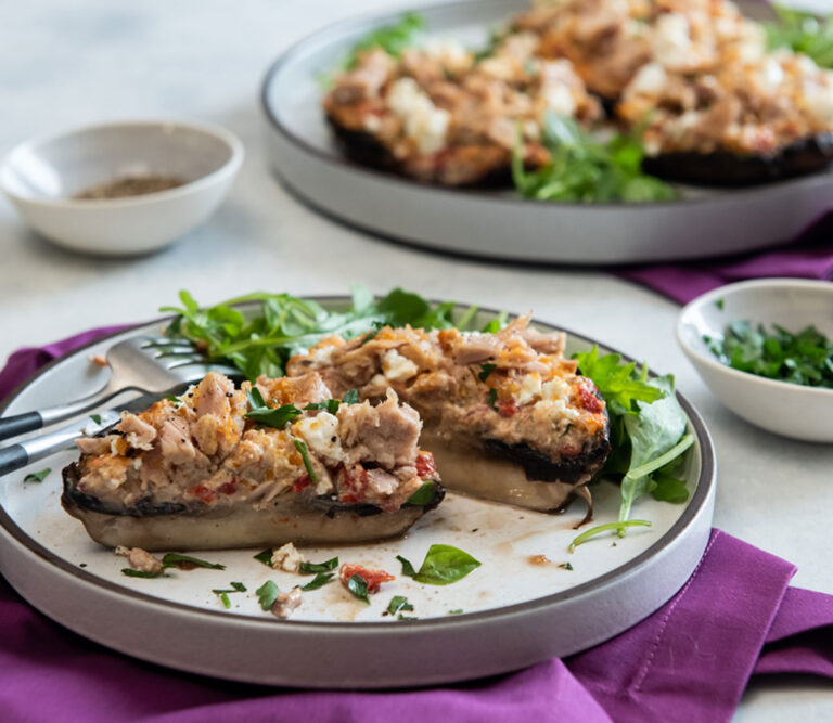 Tuna-Stuffed Portabello Mushrooms | Genova Seafood